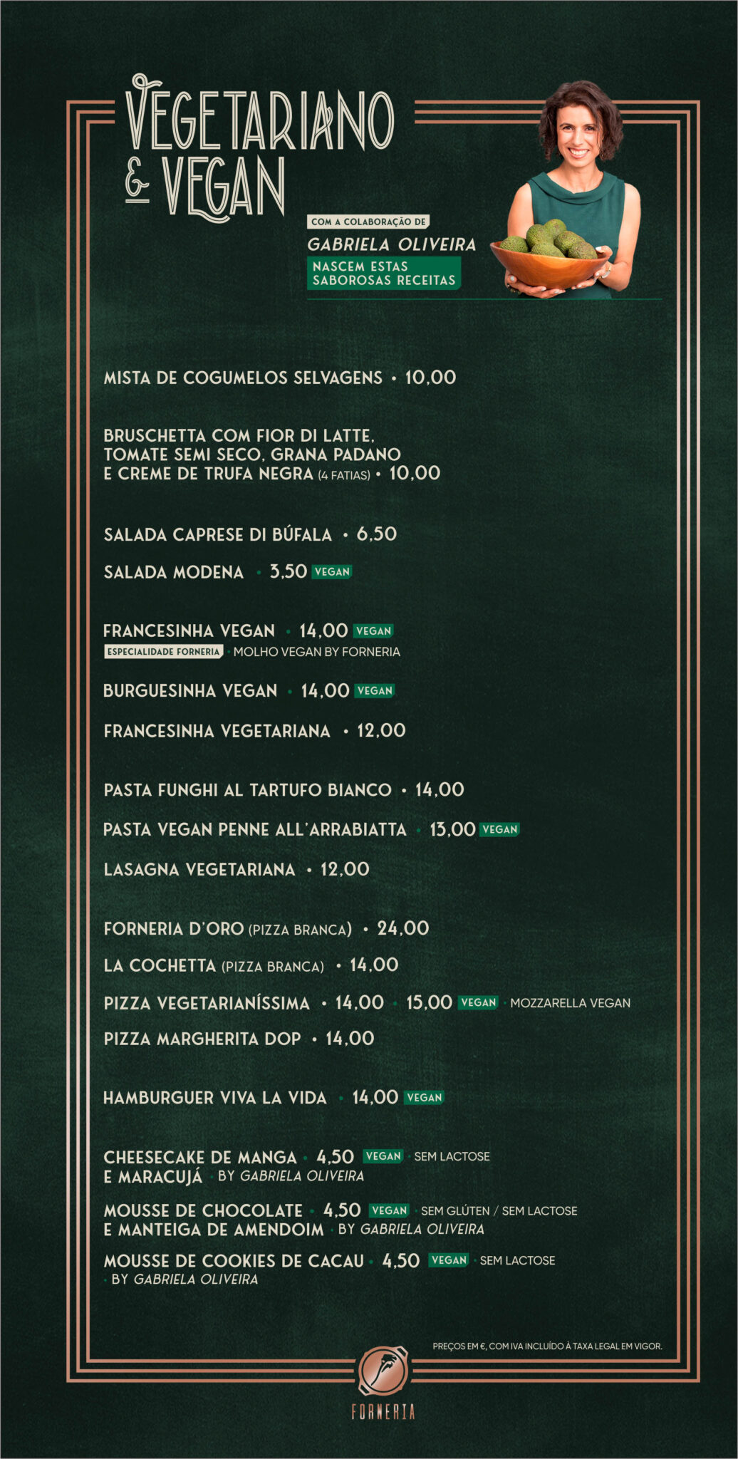 Menu Forneria - Almanaque de Sabores | Forneria Vila Real