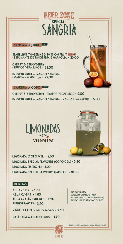 Menu Forneria - Almanaque de Sabores | Forneria Vila Real